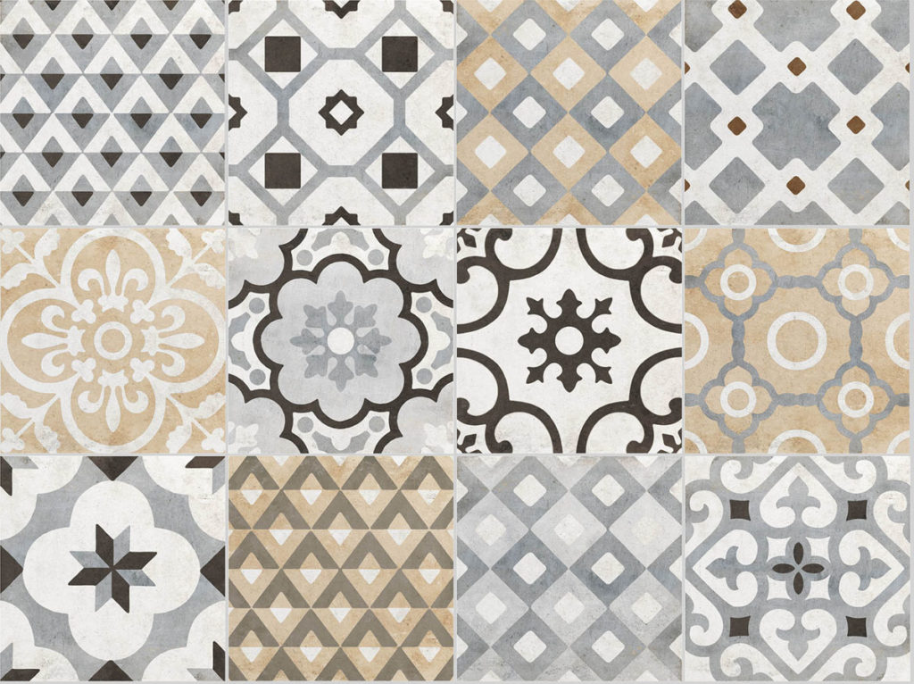 Maioliche Crete Decor Mix 25x25cm effetto Maiolica - Scandecasa